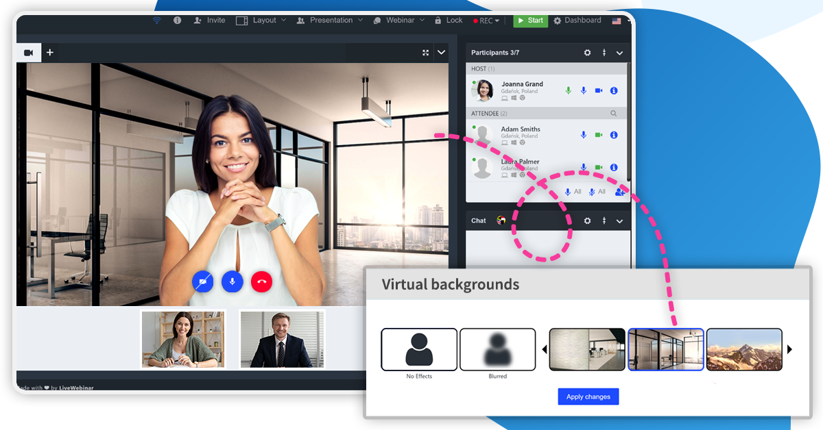 Enterprise Office Virtual Background: use cases, examples, and benefits