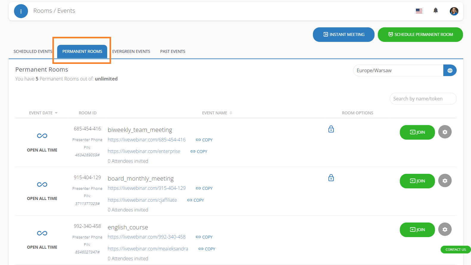 How to schedule a permanent room for your regular meetings?