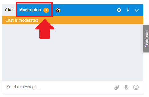 How do you moderate chat in LiveWebinar?