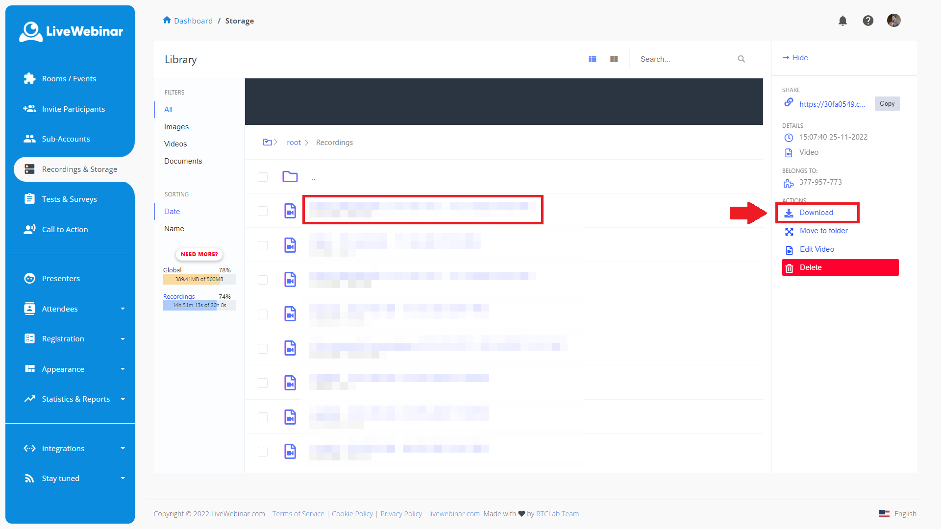 How to download your webinar recording?